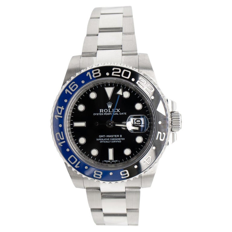 Rolex GMT-Master II Batman Black Dial Automatic Mens Watch 116710BLNR ...