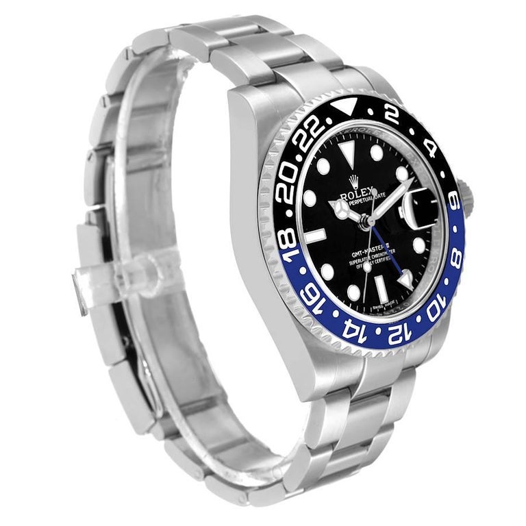 Rolex Gmt Master II Batman Blue Black Ceramic Bezel Steel Watch 116710 ...