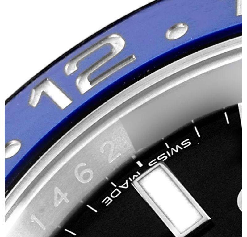 Rolex GMT Master II Batman Blue Black Ceramic Bezel Steel Watch 116710 ...