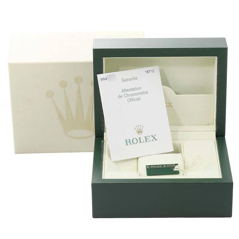 Rolex GMT Master II Black Bezel Steel Mens Watch 16710 Box Papers For ...