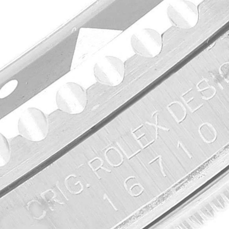 Rolex GMT Master II Black Bezel Steel Mens Watch 16710 Box Papers For ...