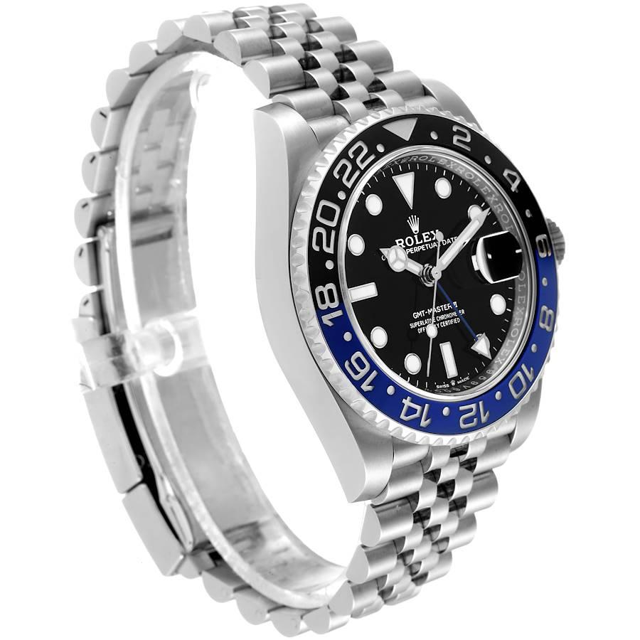 Rolex GMT Master II Black Blue Batman Jubilee Mens Watch 126710 Box ...