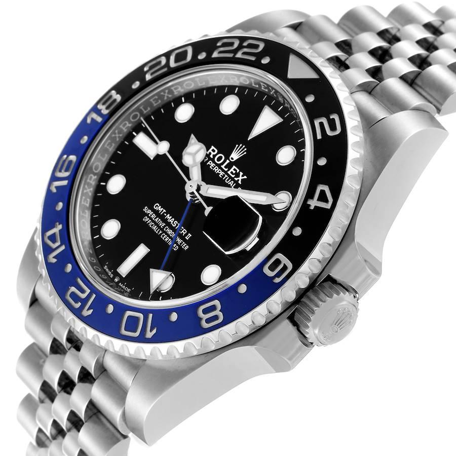 Rolex GMT Master II Black Blue Batman Jubilee Mens Watch 126710 Box ...