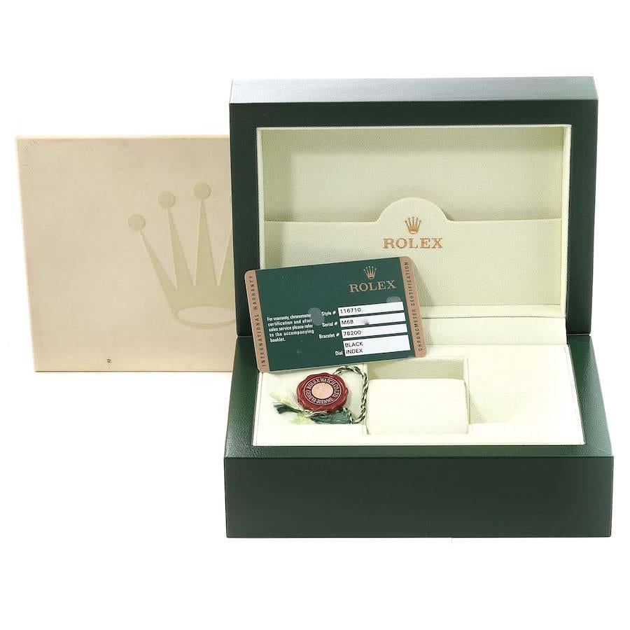 Rolex GMT Master II Black Dial Ceramic Bezel Steel Mens Watch 116710 ...