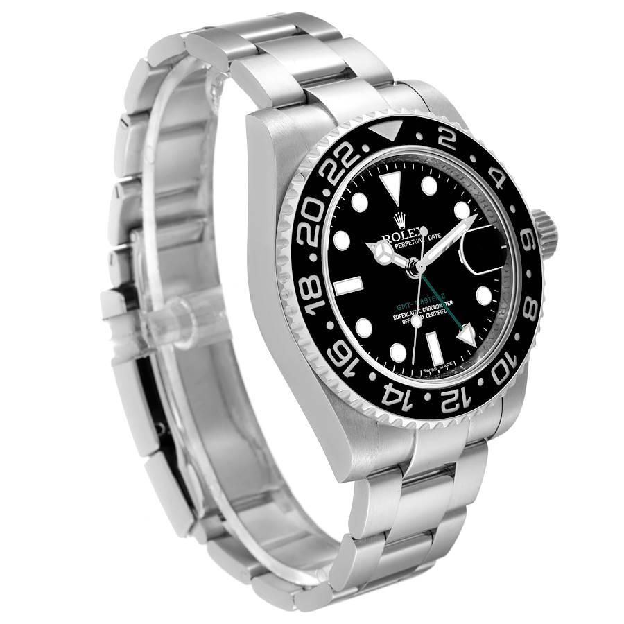 Rolex GMT Master II Black Dial Ceramic Bezel Steel Mens Watch 116710 ...