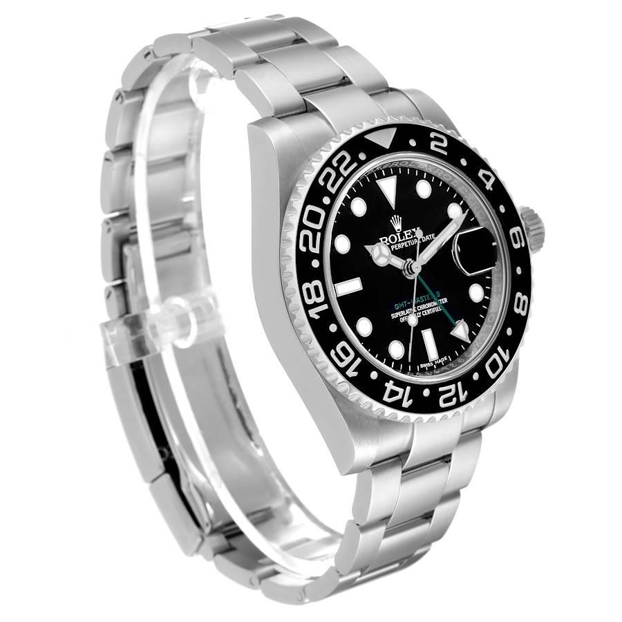Rolex GMT Master II Black Dial Ceramic Bezel Steel Mens Watch 116710 ...