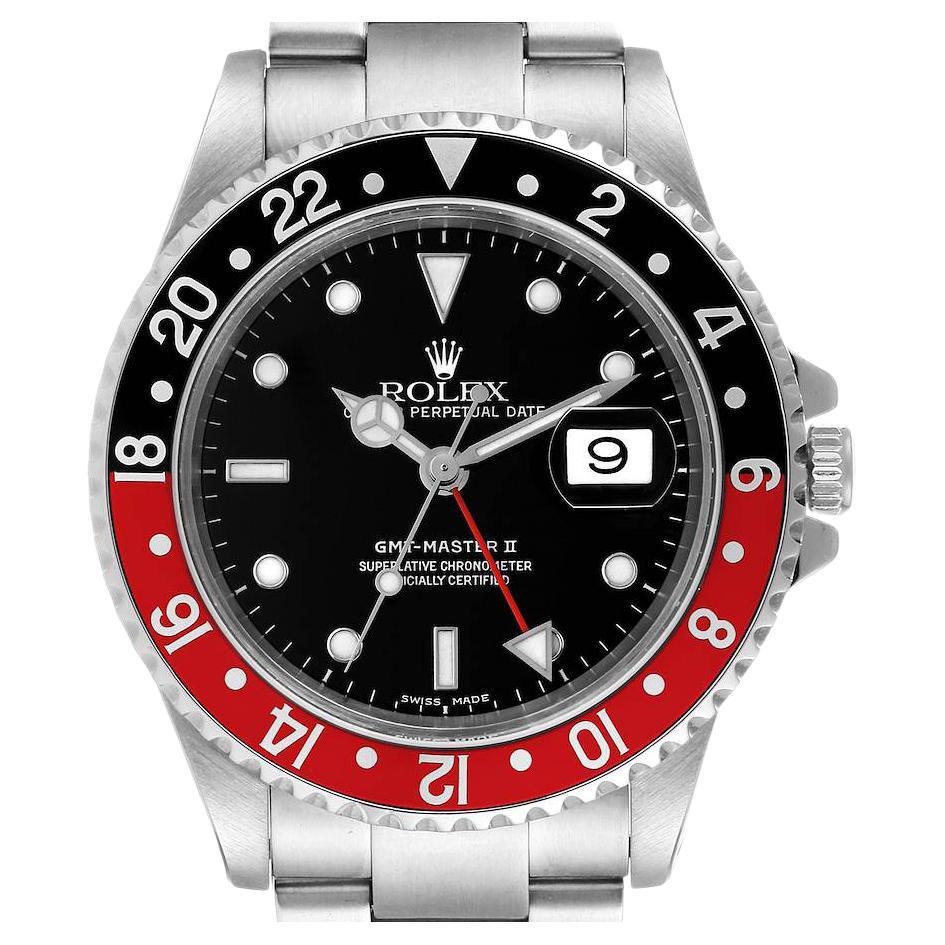 Rolex GMT Master II Pepsi Red and Blue Bezel Steel Watch 16710 Box ...