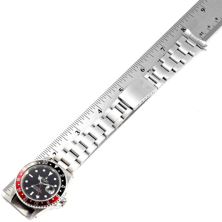 Rolex GMT Master II Black Red Coke Bezel Steel Men's Watch 16710 For ...