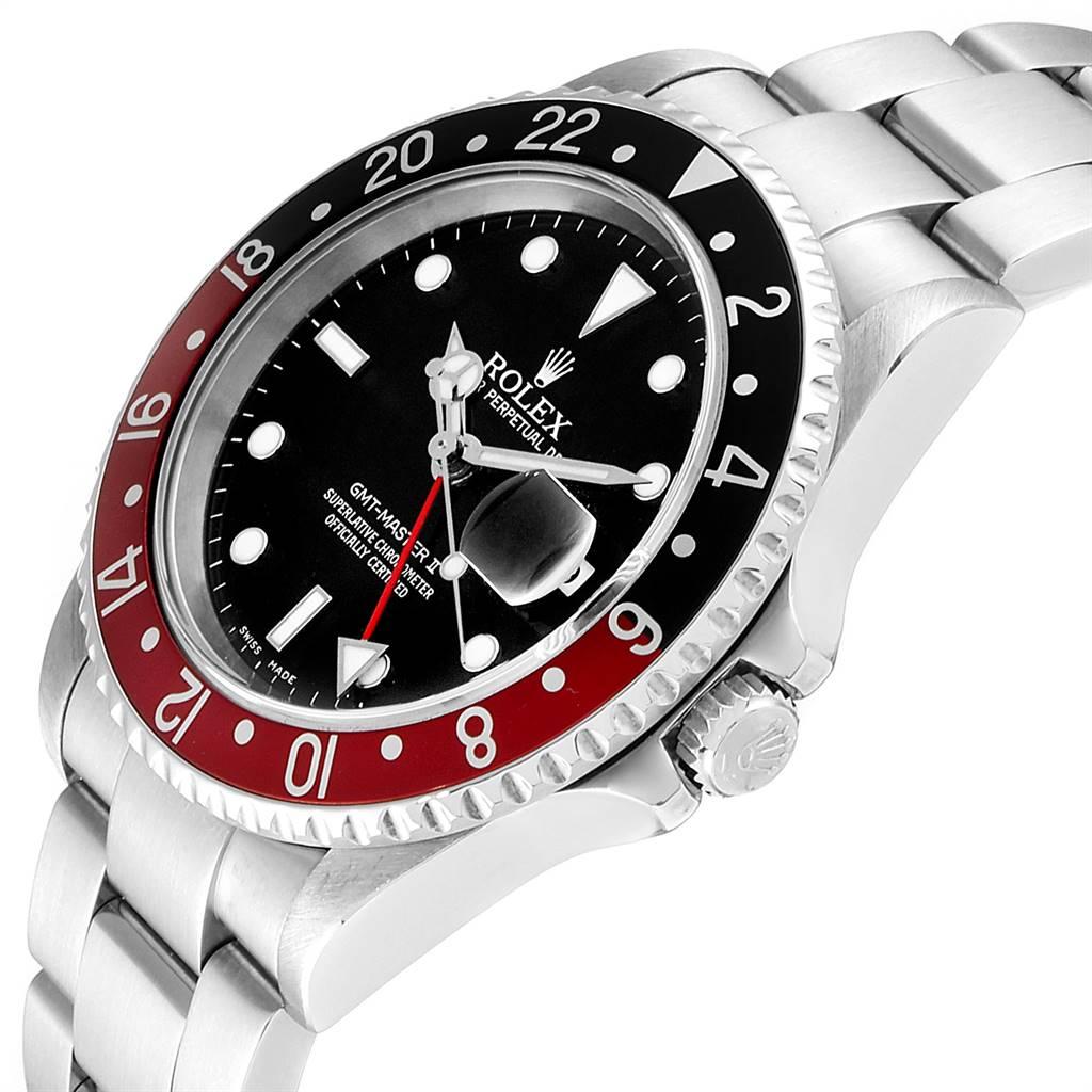Rolex GMT Master II Black Red Coke Bezel Steel Men’s Watch 16710 For ...
