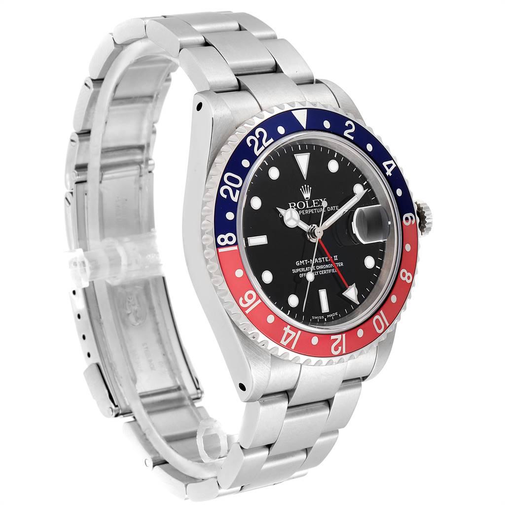 Rolex GMT Master II Blue Red Pepsi Bezel Men's Watch 16710 Box Papers ...