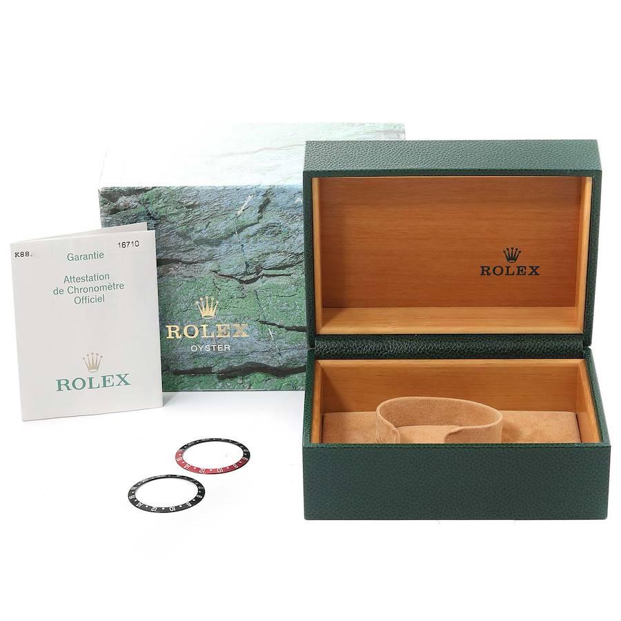 Rolex GMT Master II Blue Red Pepsi Bezel Steel Mens Watch 16710 Box ...