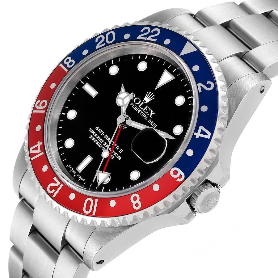 Rolex GMT Master II Blue Red Pepsi Dial Mens Watch 16710 For Sale at ...