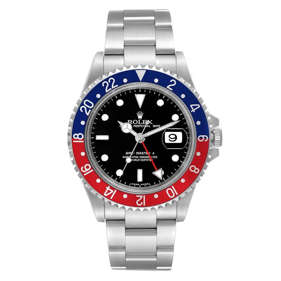 Rolex GMT Master II Blue Red Pepsi Error Dial Mens Watch 16710 For Sale ...