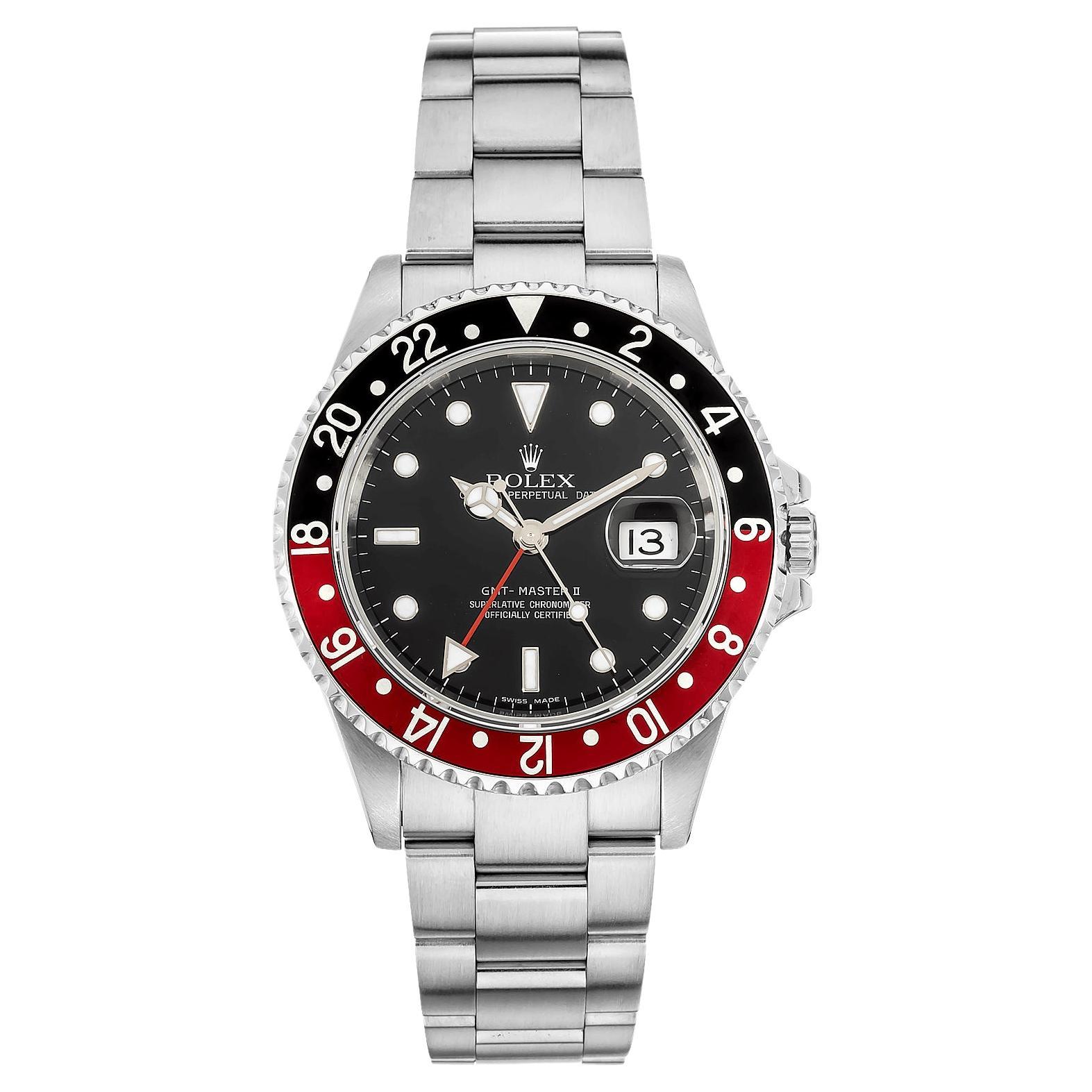 Rolex GMT-Master II Black on Black Green Hand Steel Automatic Men's ...