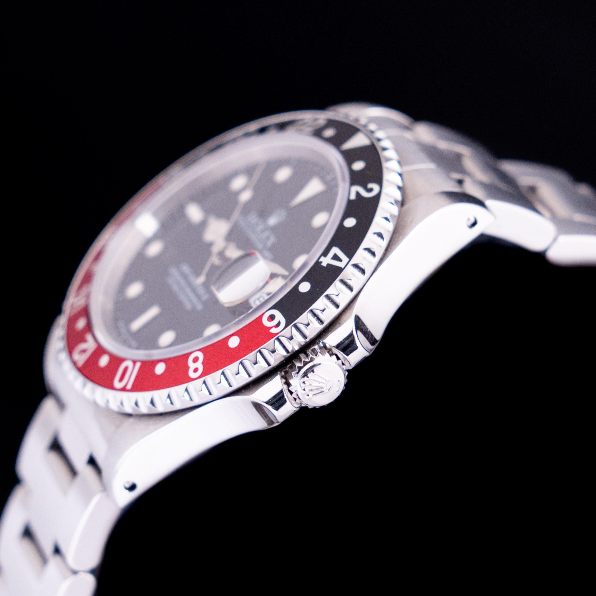 Rolex GMT-Master II Coke Black Tritium Dial 16710 Steel Automatic Watch ...
