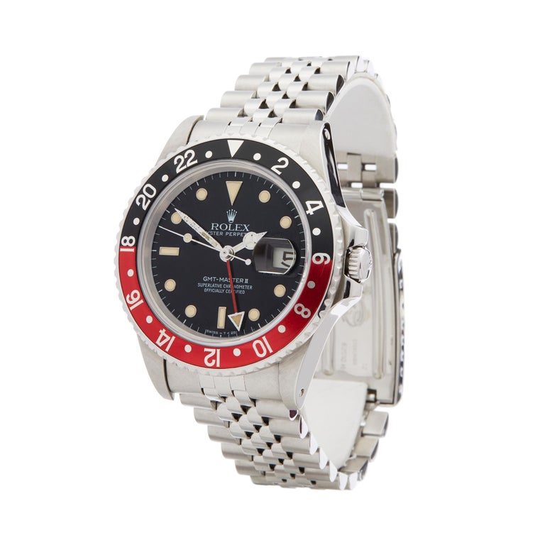 Rolex GMT-Master II Coke Fat Ladies Mk1 Stainless Steel 16760 at ...