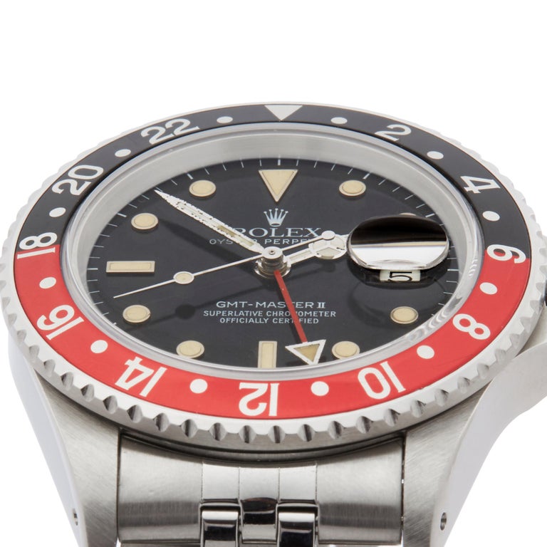 Rolex GMT-Master II Coke Fat Ladies Mk1 Stainless Steel 16760 at ...