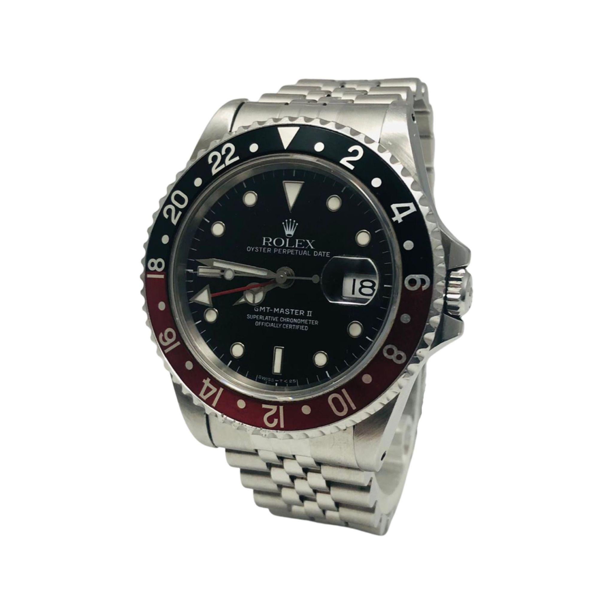 Rolex Gmt-Master II 'Coke' Red and Black Bezel Ref. 16710 Stainless ...