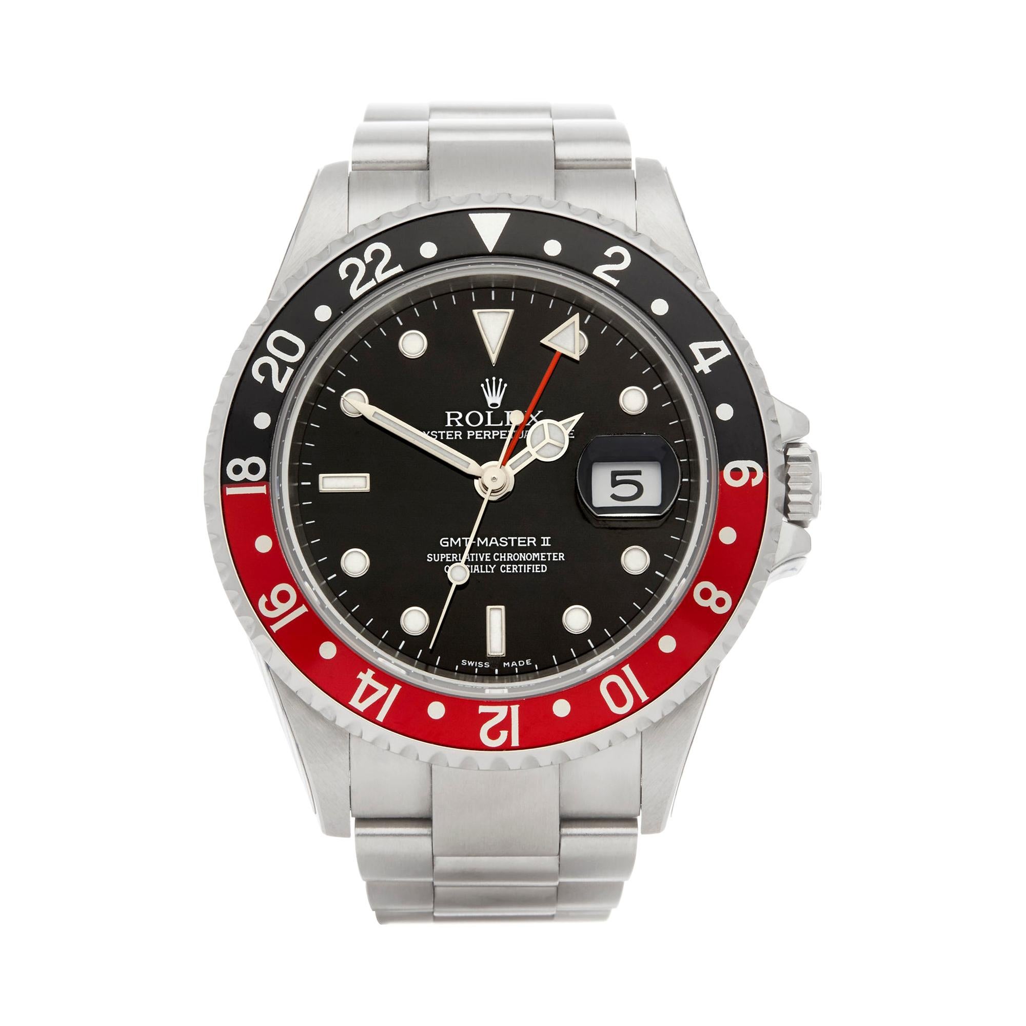 Rolex GMT-Master II Coke Stainless Steel 16710 at 1stDibs | rolex coca ...