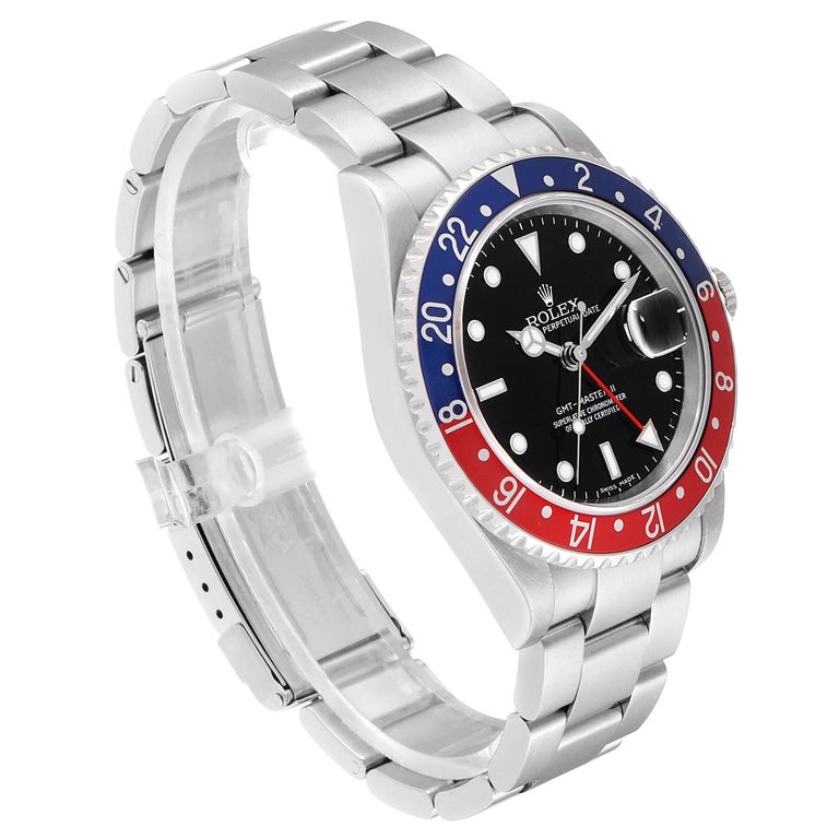 Rolex GMT Master II Error Dial Pepsi Bezel Steel Men's Watch 16710 For ...