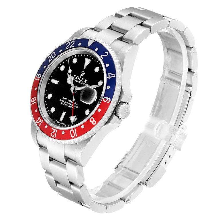 Rolex GMT Master II Error Dial Pepsi Bezel Steel Men's Watch 16710 For ...