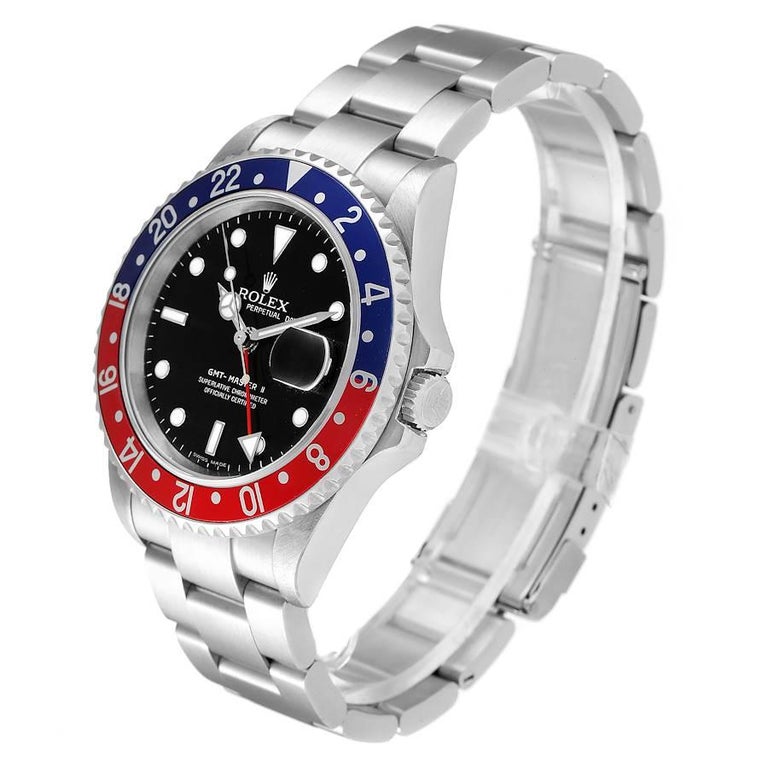 Rolex GMT Master II Error Dial Pepsi Bezel Steel Mens Watch 16710 For ...