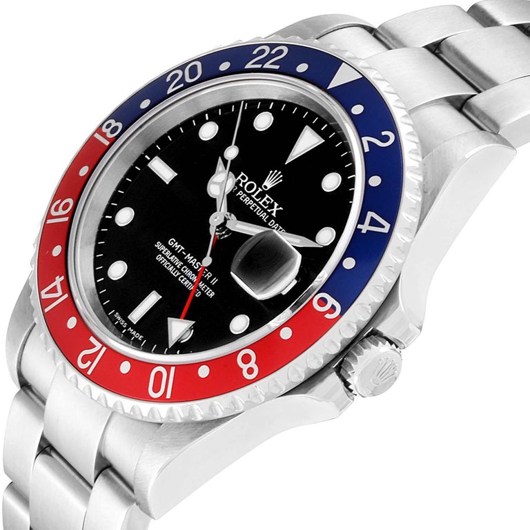 Rolex GMT Master II Error Dial Pepsi Bezel Steel Men's Watch 16710 For ...