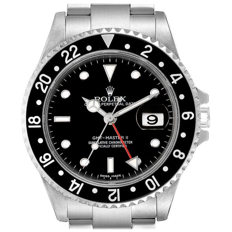 Rolex GMT Master II Error Dial Steel Men's Watch 16710 For Sale at 1stDibs