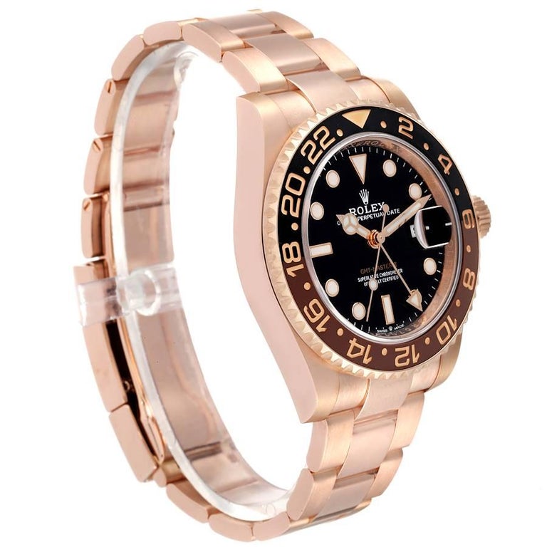 Rolex GMT Master II Everose Gold Mens Watch 126715 Box Card For Sale at ...