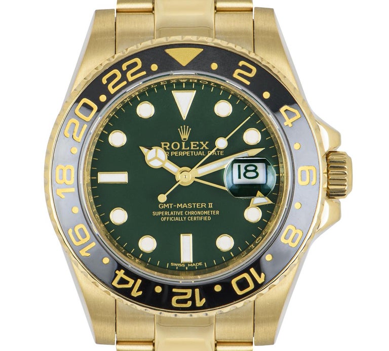 Rolex GMT-Master II Green Dial Watch 116718LN at 1stDibs