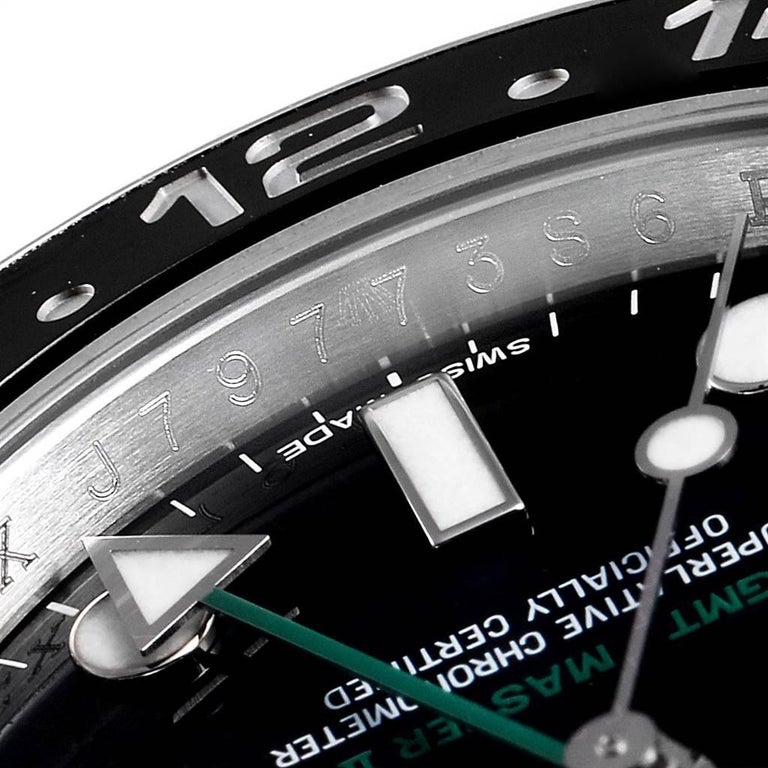 Rolex GMT Master II Green Hand Steel Men's Watch 116710 Box Card For ...