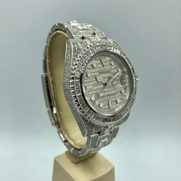 Rolex GMT-Master II "ICE" 116710LN Custom Diamond Pave, Full Set For ...