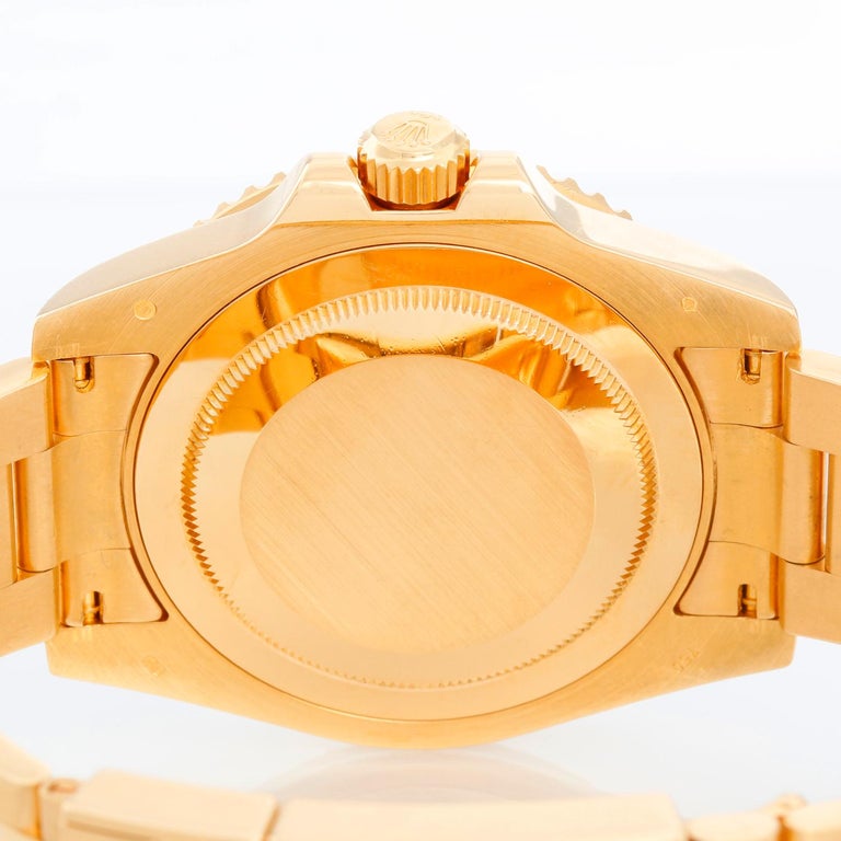 Rolex GMT-Master II Men's 18k Yellow Gold Watch 116718 Ceramic Bezel ...