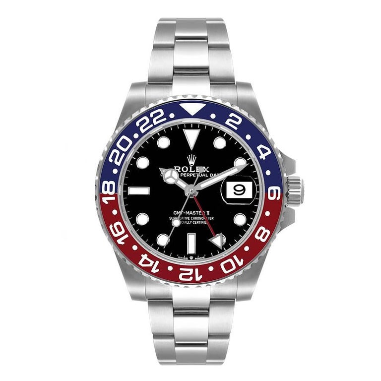 Rolex GMT Master II Pepsi Bezel Oyster Steel Mens Watch 126710 Unworn ...