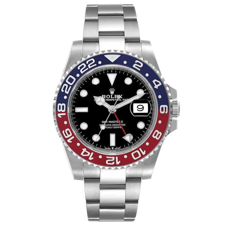 Rolex GMT Master II Pepsi Bezel Oyster Steel Mens Watch 126710 Unworn ...