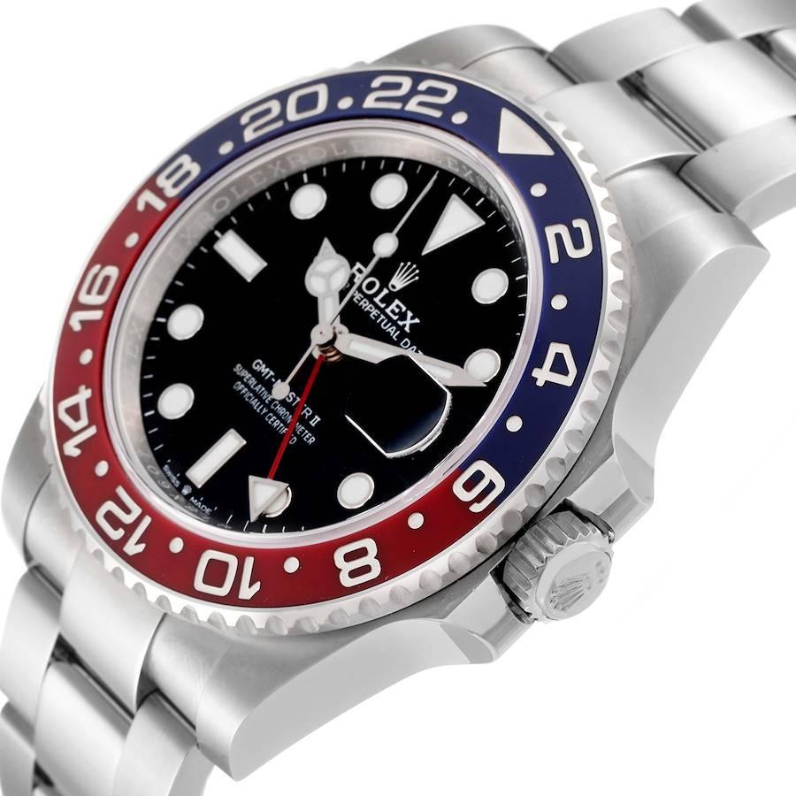 Rolex GMT Master II Pepsi Bezel Oyster Steel Mens Watch 126710 Unworn ...