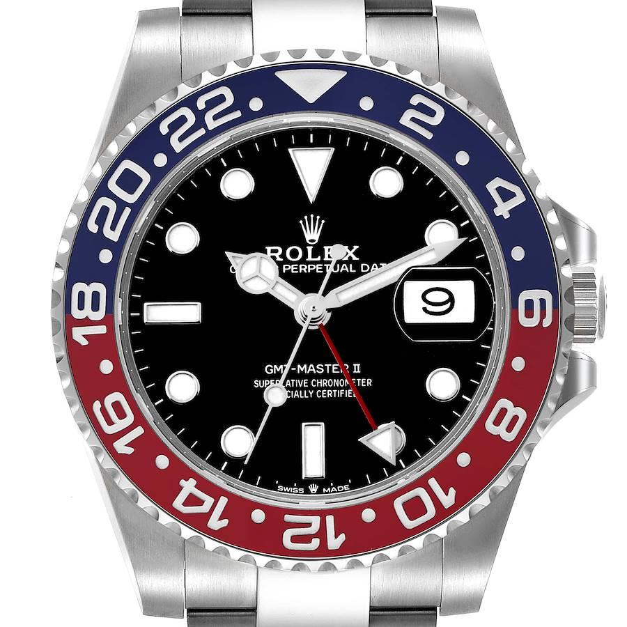 Rolex GMT Master II Pepsi Bezel Oyster Steel Mens Watch 126710 Unworn ...
