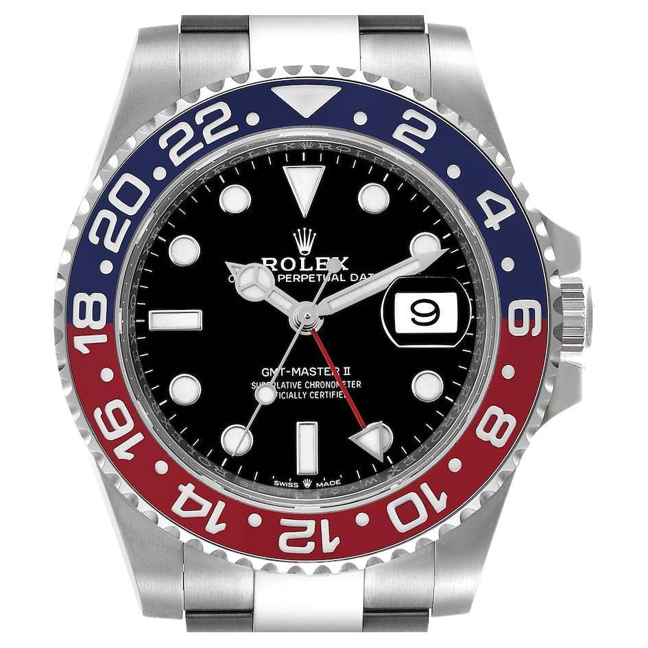 Rolex GMT Master II Pepsi Bezel Jubilee Steel Watch 126710BLRO at 1stDibs