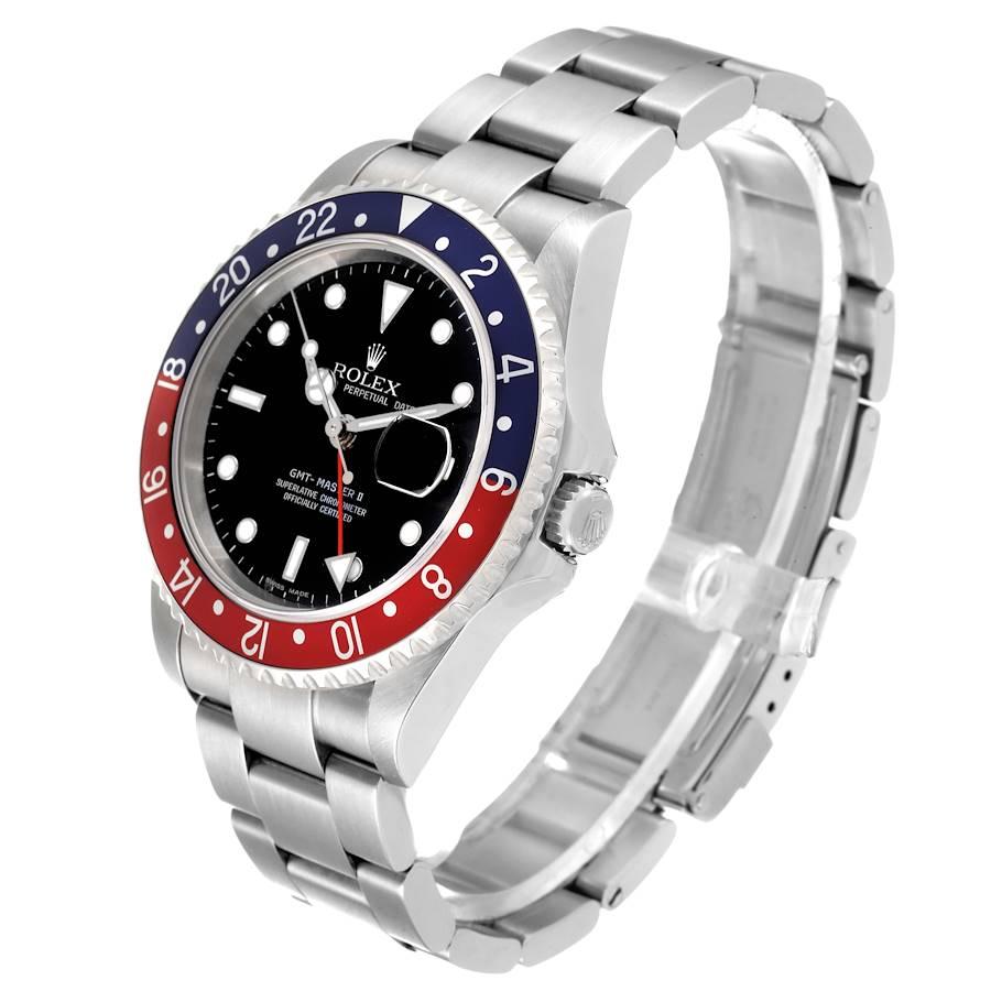 Rolex GMT Master II Pepsi Bezel Steel Mens Watch 16710 Box Card For ...