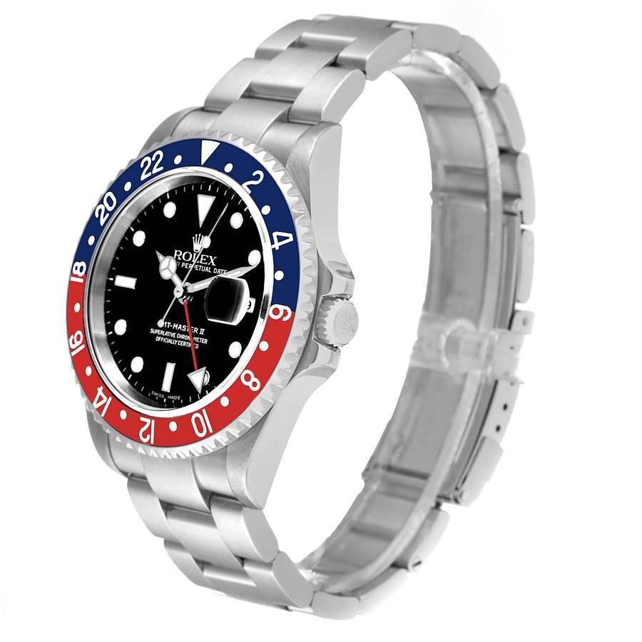 Rolex GMT Master II Pepsi Bezel Steel Mens Watch 16710 Box Papers For ...