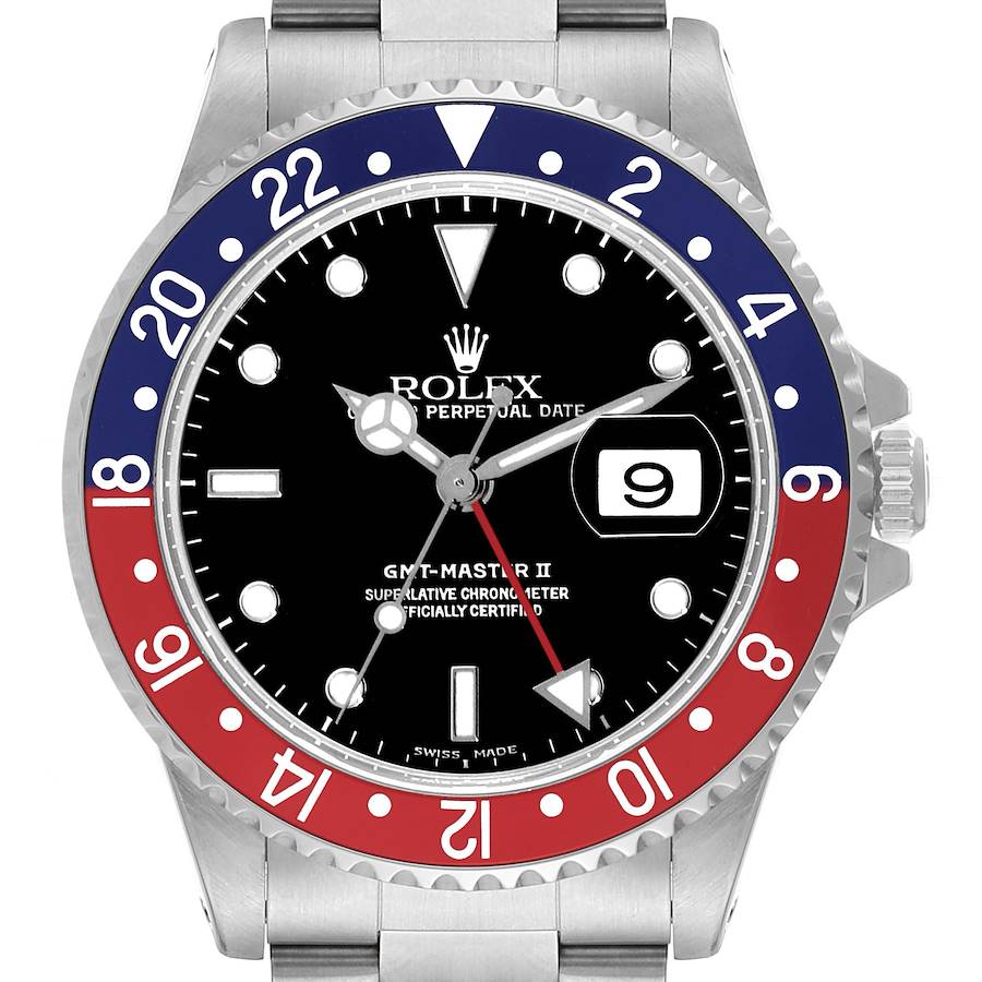 Rolex GMT Master II Pepsi Coke And Black Bezel Men's Watch 16710 For ...