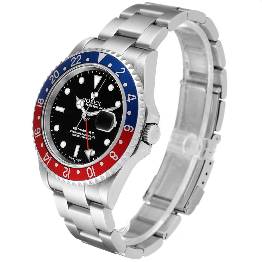 Rolex GMT Master II Pepsi Red and Blue Bezel Steel Mens Watch 16710 For ...