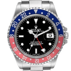 Rolex GMT Master II Blue Red Pepsi Bezel Steel Men's Watch 16710 For ...