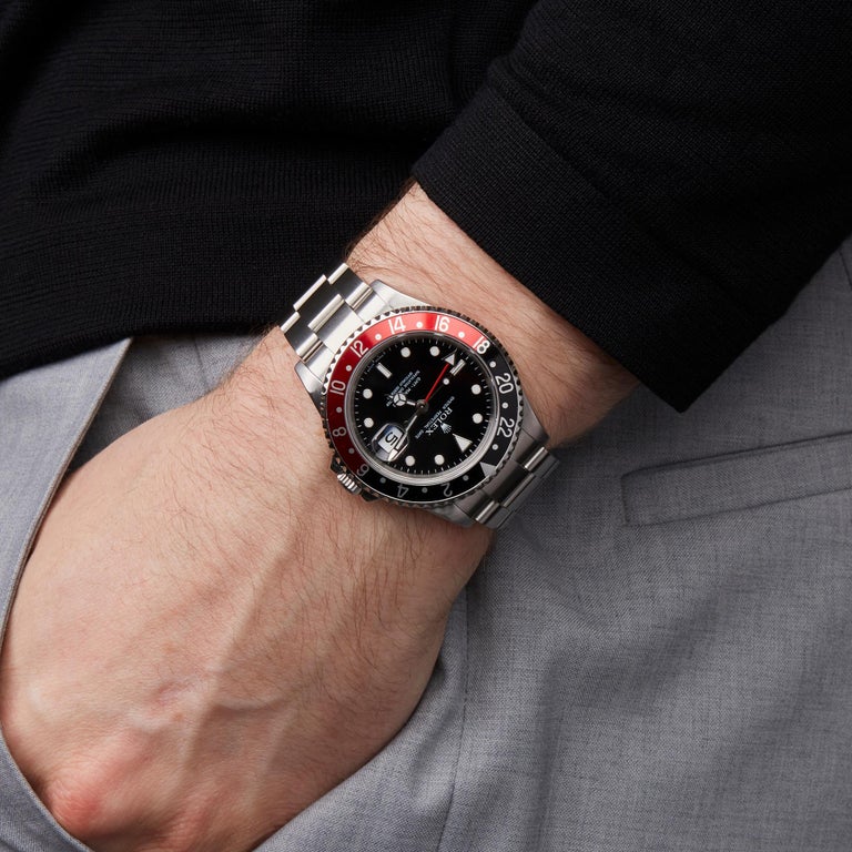 Rolex GMT-Master II Rectangular Dial Stainless Steel 16710 Wristwatch ...