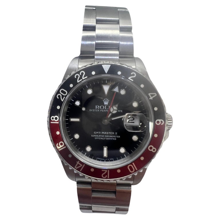 Rolex GMT-Master II Ref 16710 Red and Black Coke Men's Watch For Sale ...