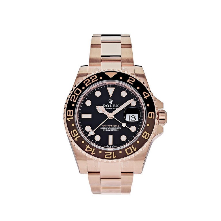 Rolex GMT-Master II 'Root Beer' Rose Gold Black Dial 126715CHNR '2023' For Sale at 1stDibs