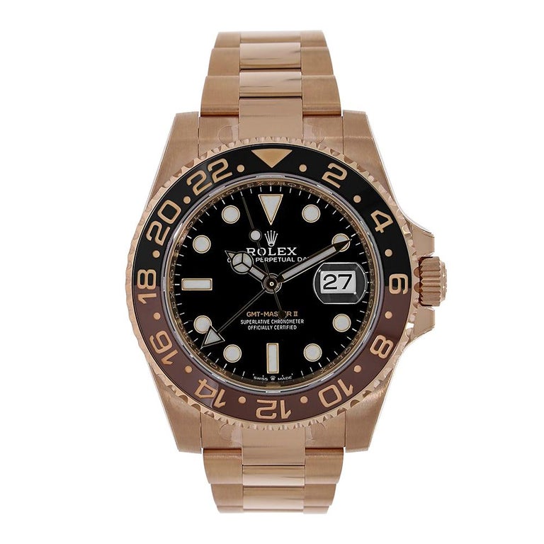 Rolex GMT Master II Root Beer Rose Gold Oyster Watch 126715CHNR For ...
