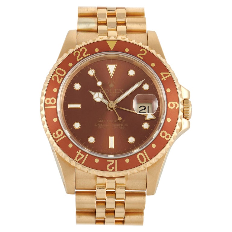 Rolex GMT-Master II Root Beer Watch 16718 at 1stDibs | rolex 16718 for sale