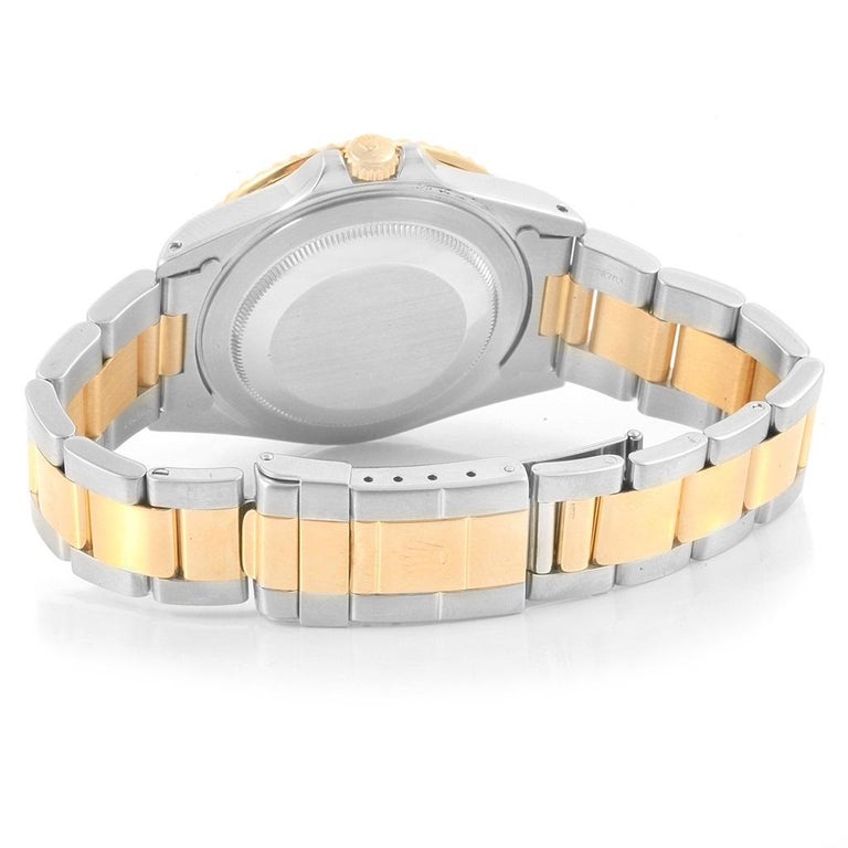 Rolex GMT-Master II Yellow Gold Steel Diamond Ruby Serti Dial Watch ...