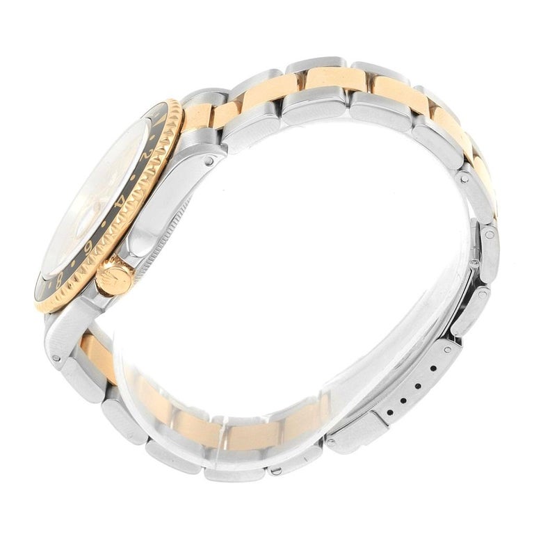 Rolex GMT-Master II Yellow Gold Steel Diamond Ruby Serti Dial Watch ...